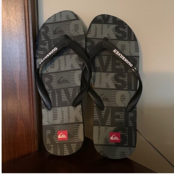 Quiksilver | Shoes | Quicksilver Mens Flip Flop Sandals Black Size ...